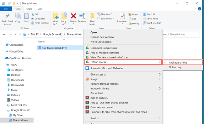 How to Add a Shared Google Drive to Windows File Explorer