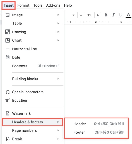 How to Have Different Headers and Footers Per Page in Google Docs