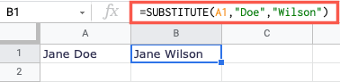How to Substitute Text in Google Sheets