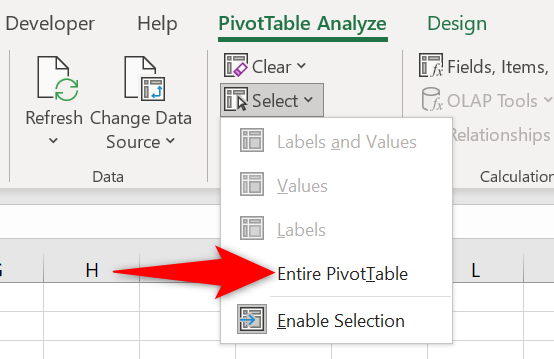 How to Delete a PivotTable in Microsoft Excel