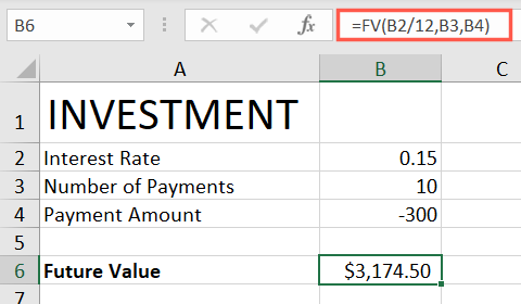 How to Use the FV Function in Excel