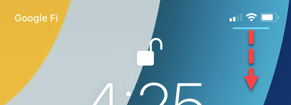 What Is the Line Under the Battery on the iPhone Lock Screen?