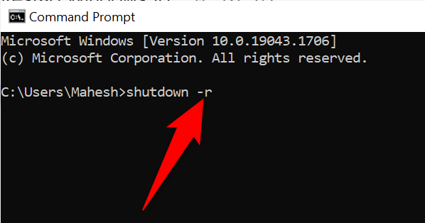 How to Restart Windows 10