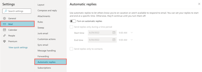 How to Set Up an Out of Office Reply in Outlook for the Web