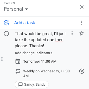 How to Create Personal Tasks Directly in Google Chat