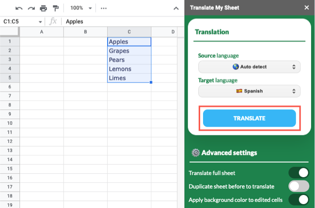 How to Translate Languages in Google Sheets