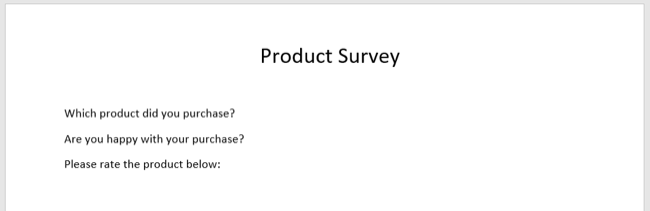 How to Create a Basic Survey in Microsoft Word