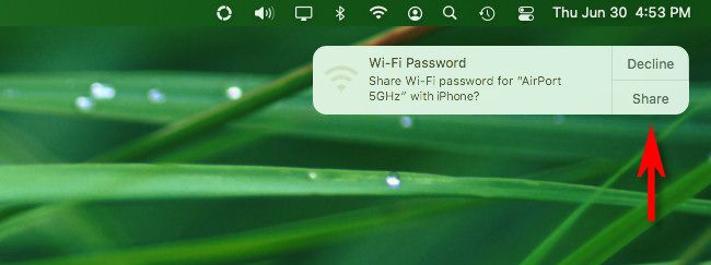 How to Share a Wi-Fi Password From Mac to iPhone