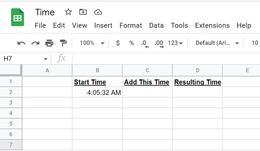 How To Add Or Subtract Time In Google Sheets