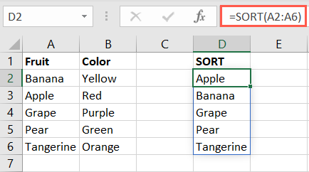How to Use the Microsoft Excel SORT Function