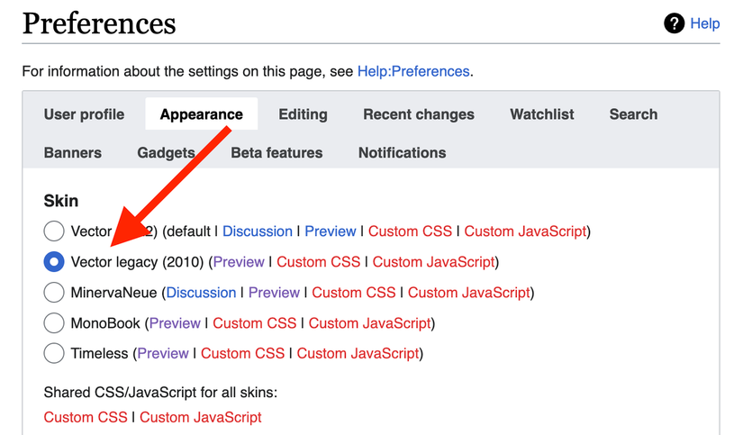 How to Get the Old Wikipedia Layout Back