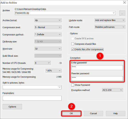 How To Password Protect A Text File On Windows