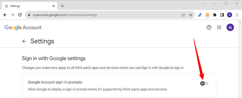 How to Turn Off the "Sign in with Google" Prompt on Websites