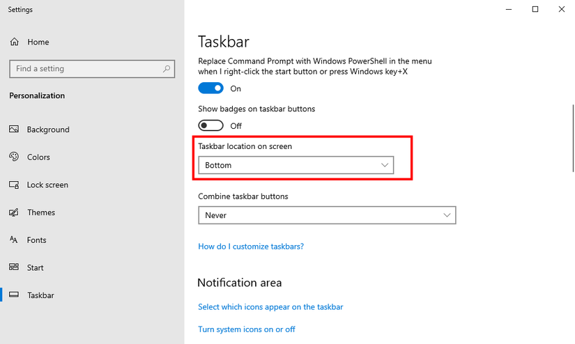 How to Customize the Taskbar in Windows 10