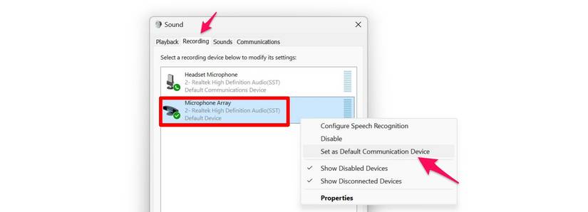 How to Set Your Default Microphone and Camera on Windows 11