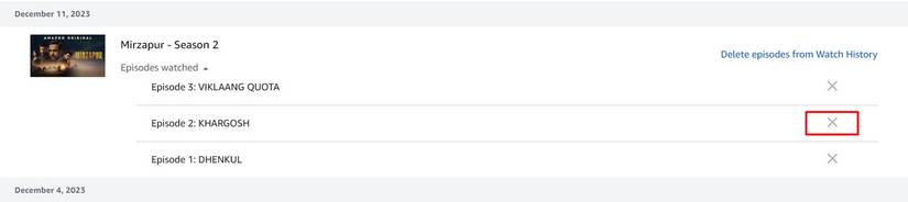 How to Delete Amazon Prime Watch History