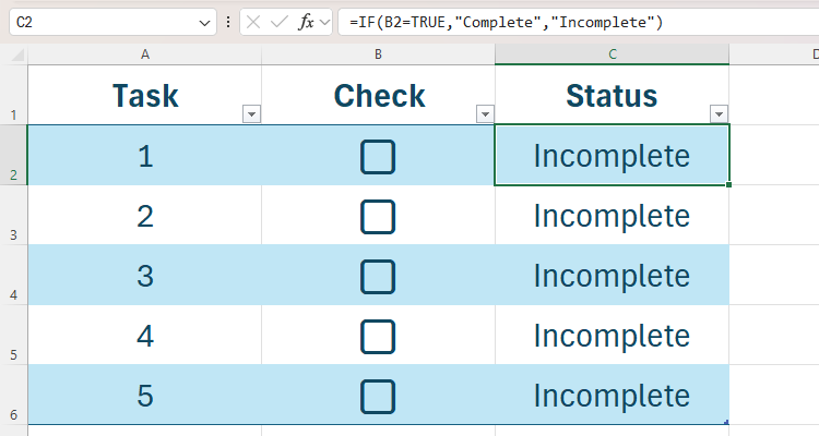 How to Use Checkboxes in Excel to Track Task Progress