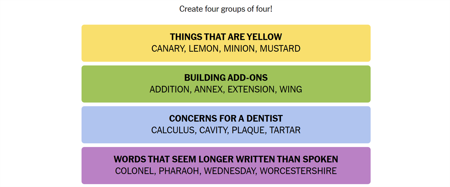 Today's NYT Connections Hints and Answer for November 13 (#521)