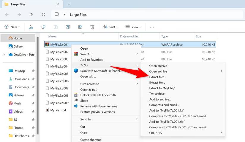 How to Split Large Files Into Multiple Smaller Files on Windows 11