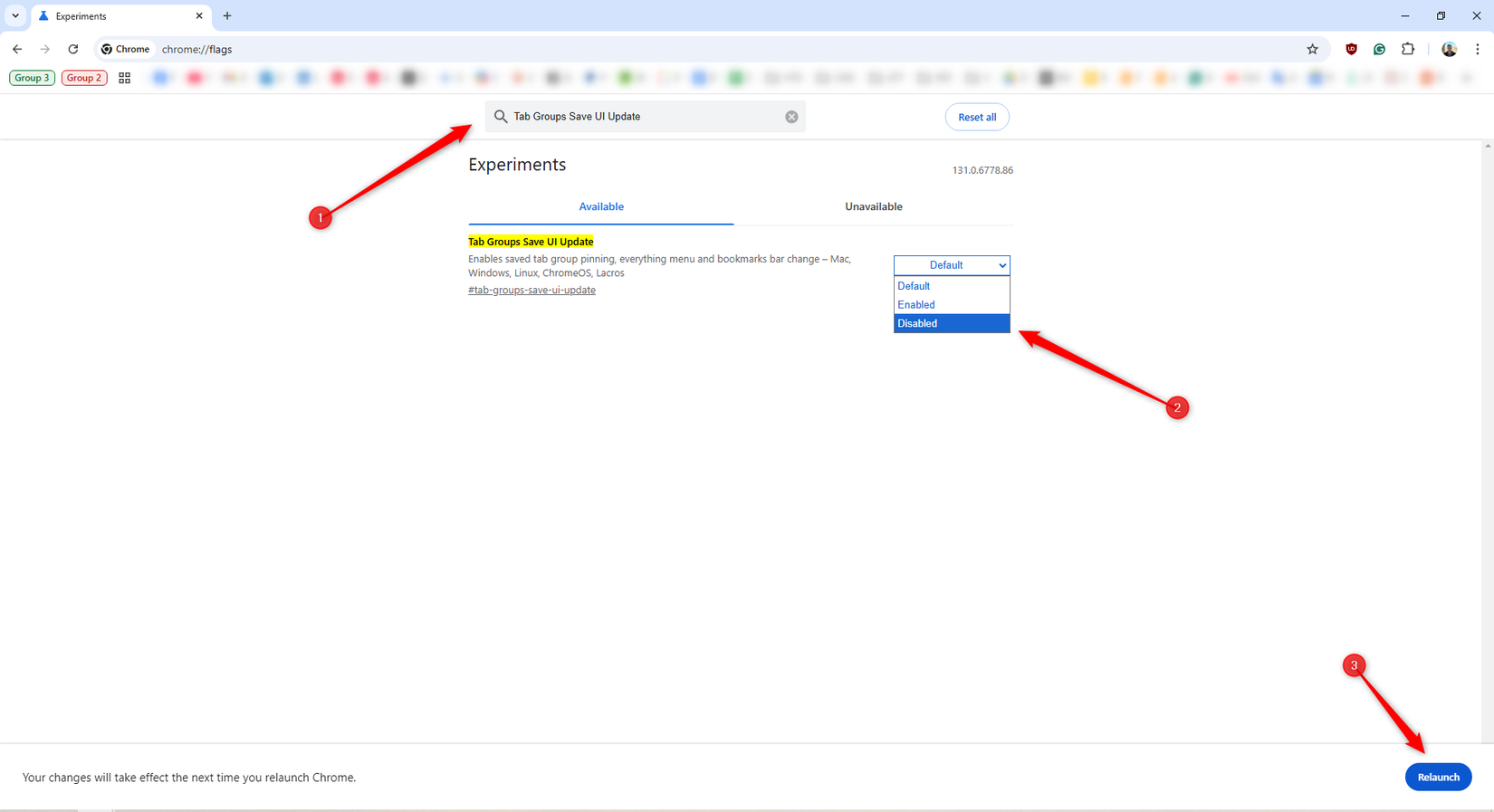 How to Disable the "Tab Groups" Button in Chrome