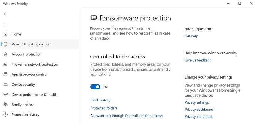 How to Use Controlled Folder Access in Windows 11 to Protect Your Data