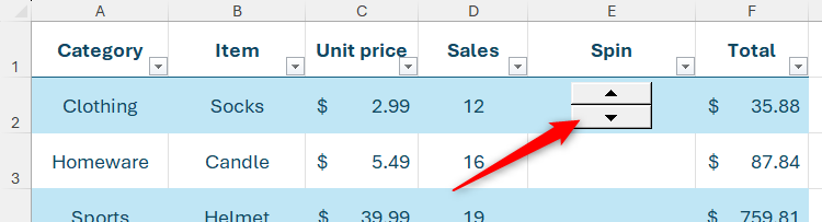 Don’t Increase or Decrease Values in Excel Manually: Use the Spin ...