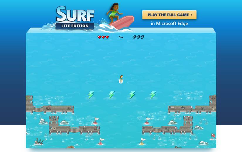 Microsoft Edge's Best Feature Is This Hidden Surfing Game