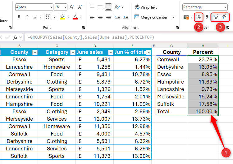 Use the PERCENTOF Function to Simplify Percentage Calculations in Excel