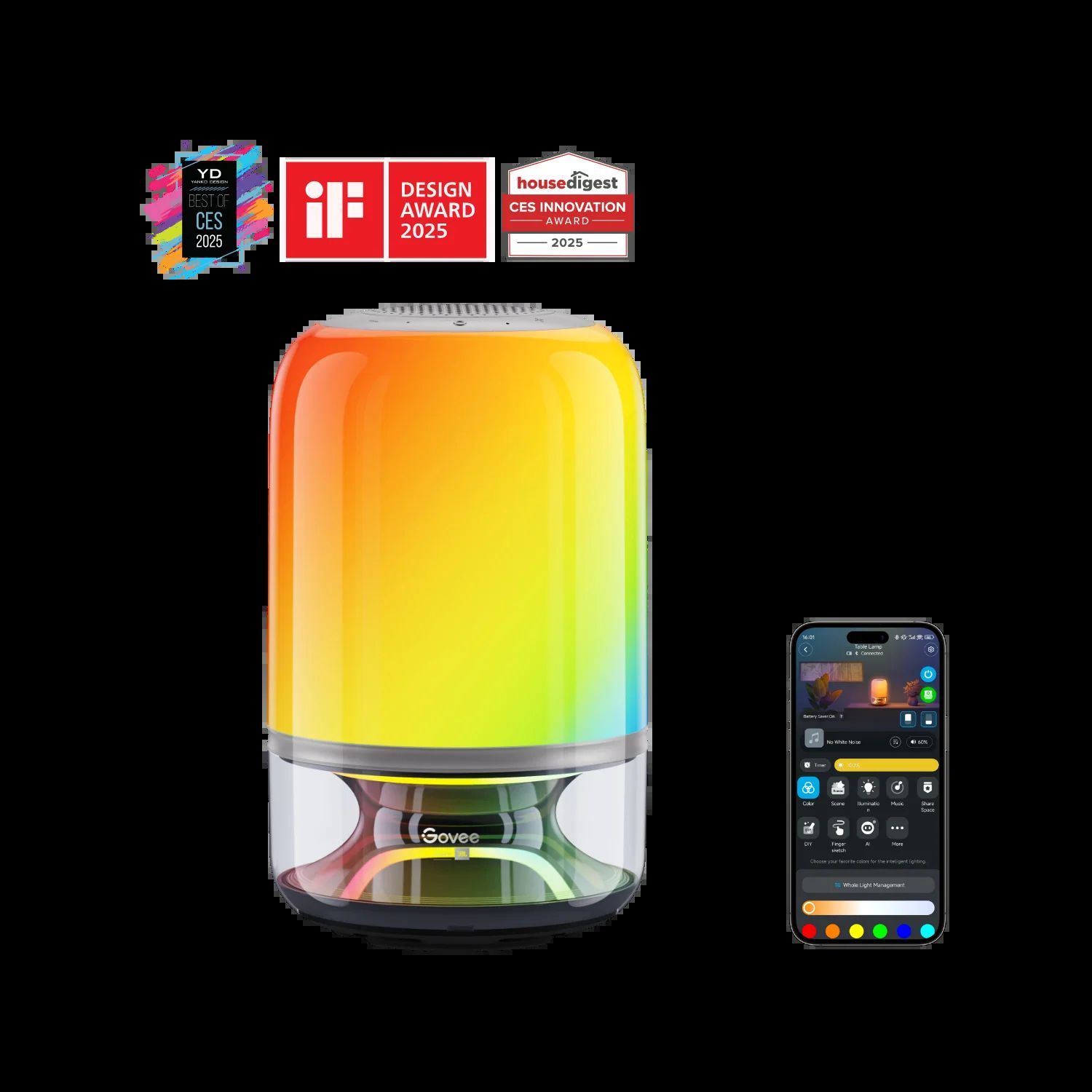 Govee Table Lamp 2 Pro x Sound by JBL Review: A Lamp and Speaker Combo ...