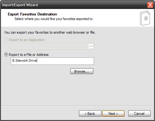 Save Internet Explorer Bookmarks