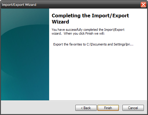 Save Internet Explorer Bookmarks
