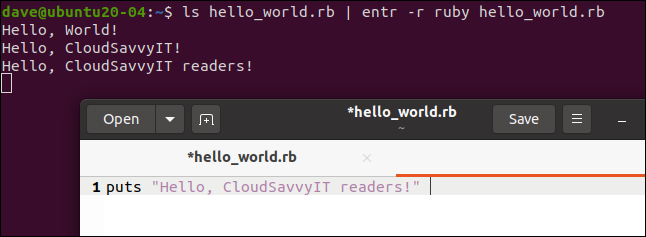 How to Run a Linux Command When a File Set Changes
