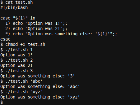 How to Use case .. esac Statements in Bash