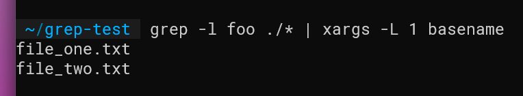 How To Show Only Filenames with grep on Linux